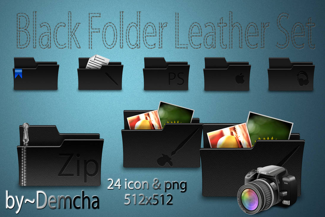 Black Folder Leather Set by DemchaAV on DeviantArt