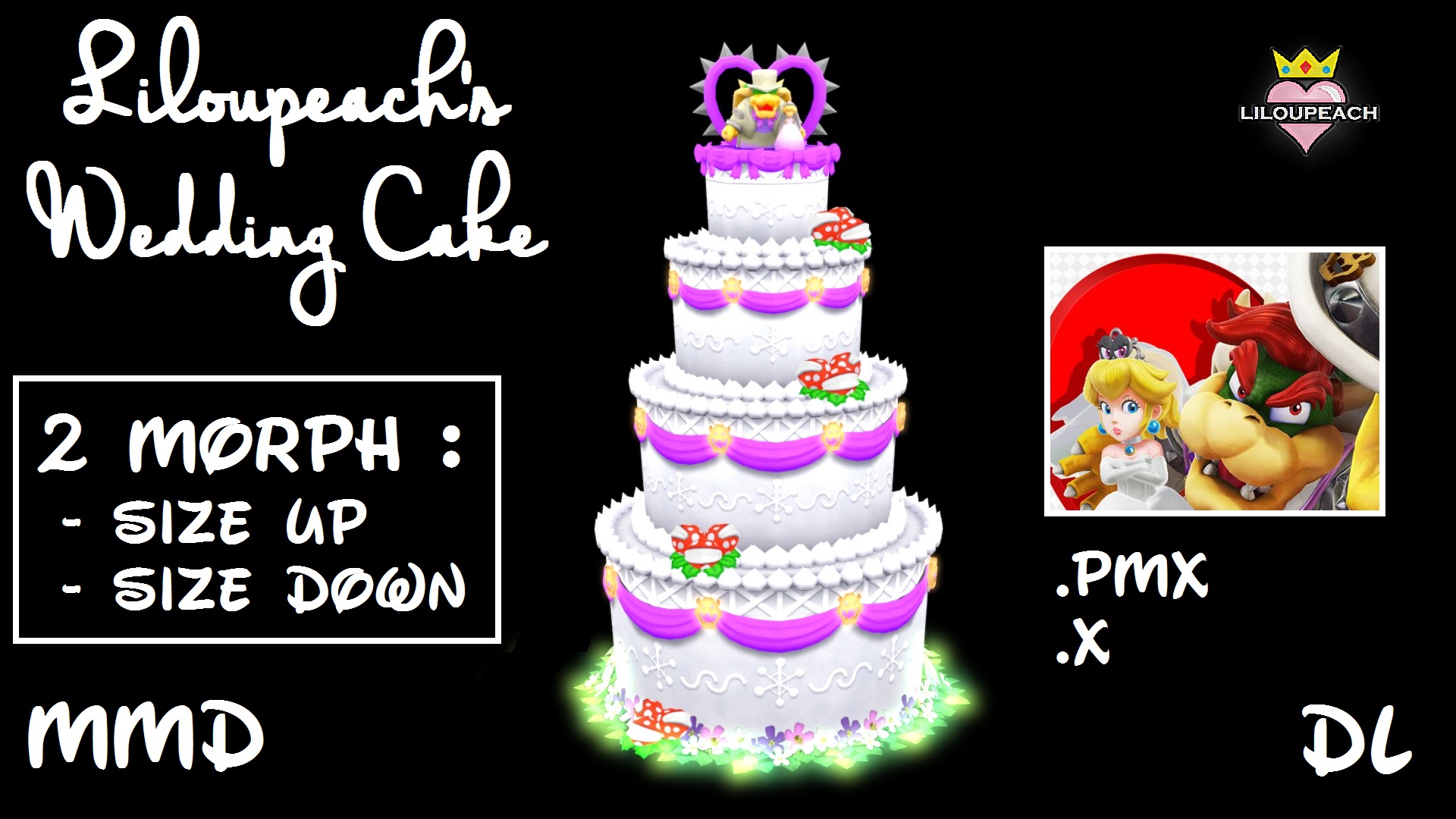 Peach Wedding Cake MMD DL by liloupeach on DeviantArt