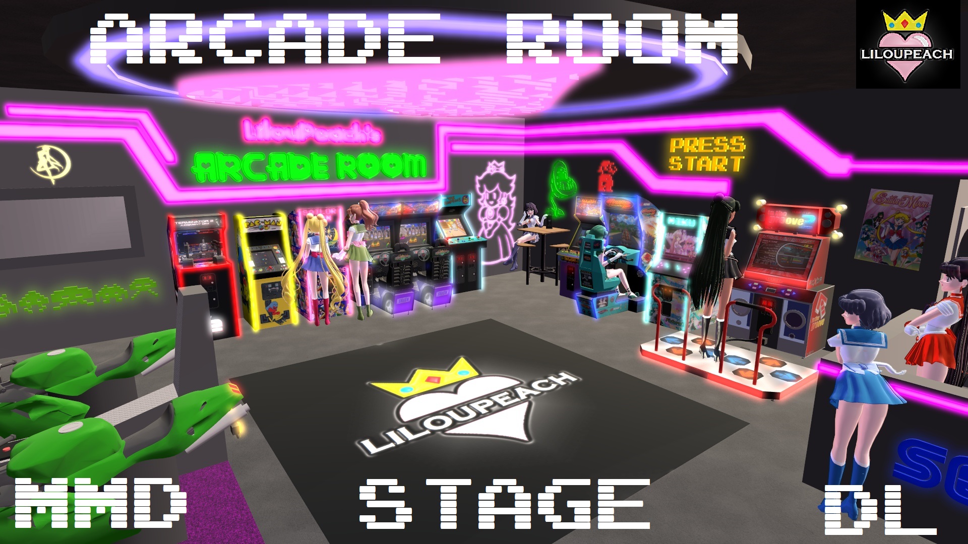arcade room liloupeach MMD stage by liloupeach on DeviantArt