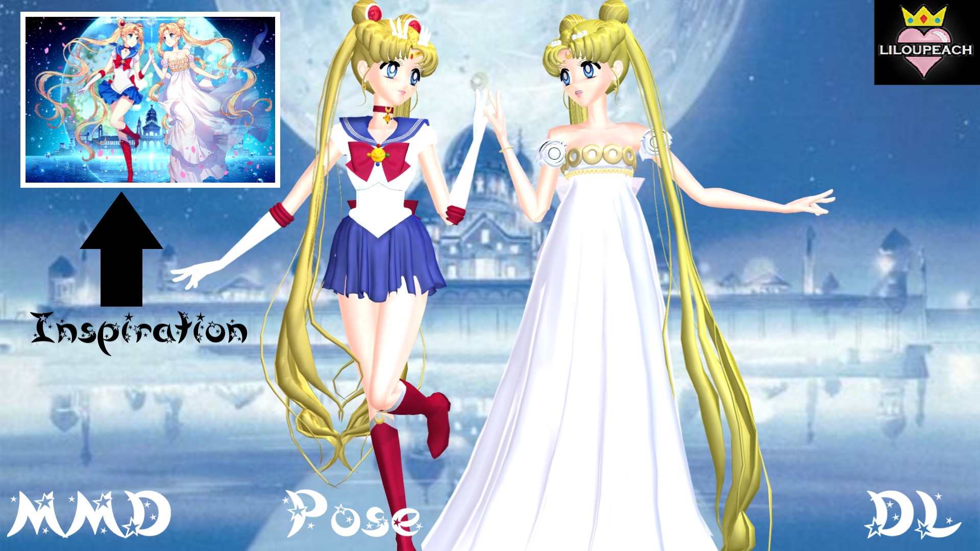 2 Sides Of Sailor Moon Manga Mmd Pose Dl By Liloupeach On Deviantart