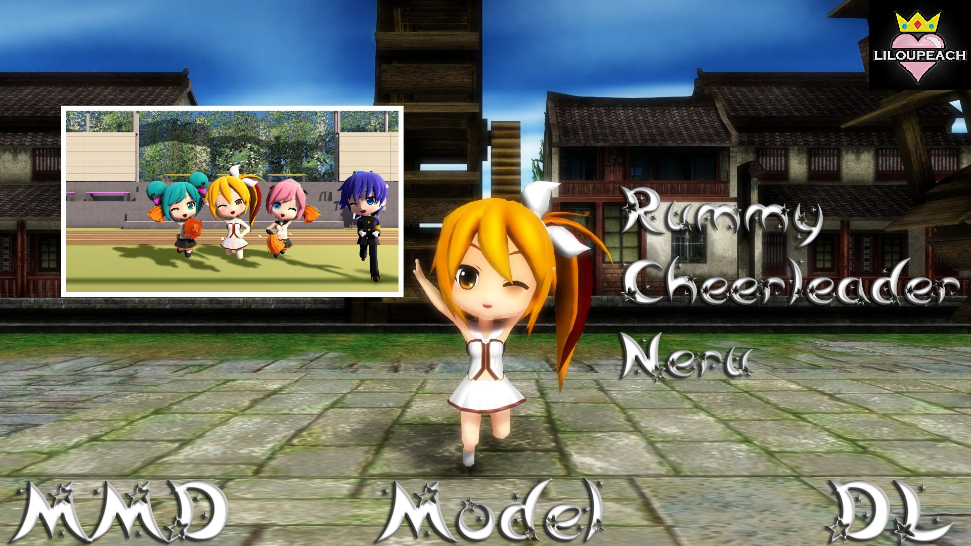 MMD Rummy Cheerleader Neru DL by liloupeach on DeviantArt