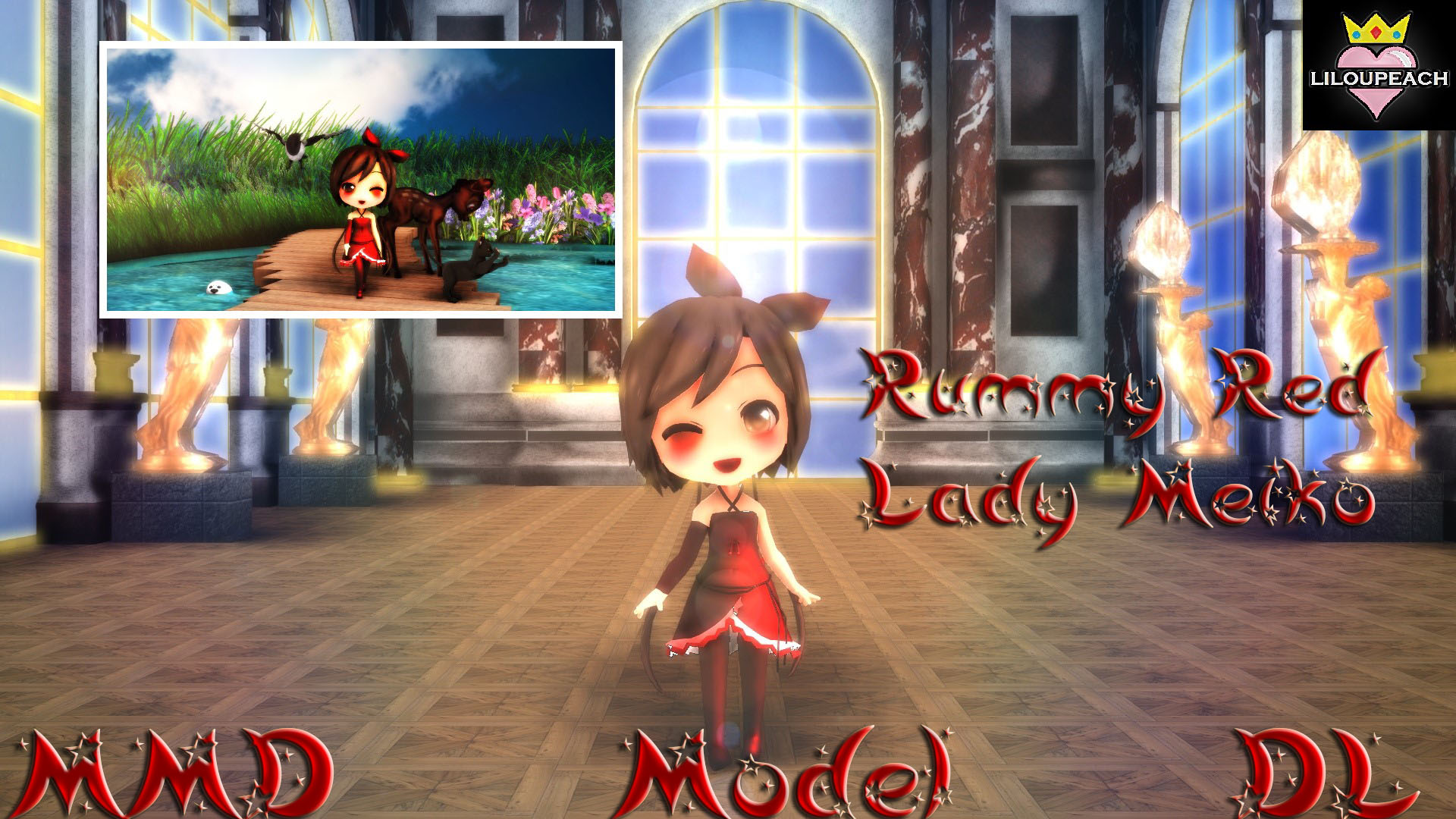 MMD Rummy Red Lady Meiko DL by liloupeach on DeviantArt