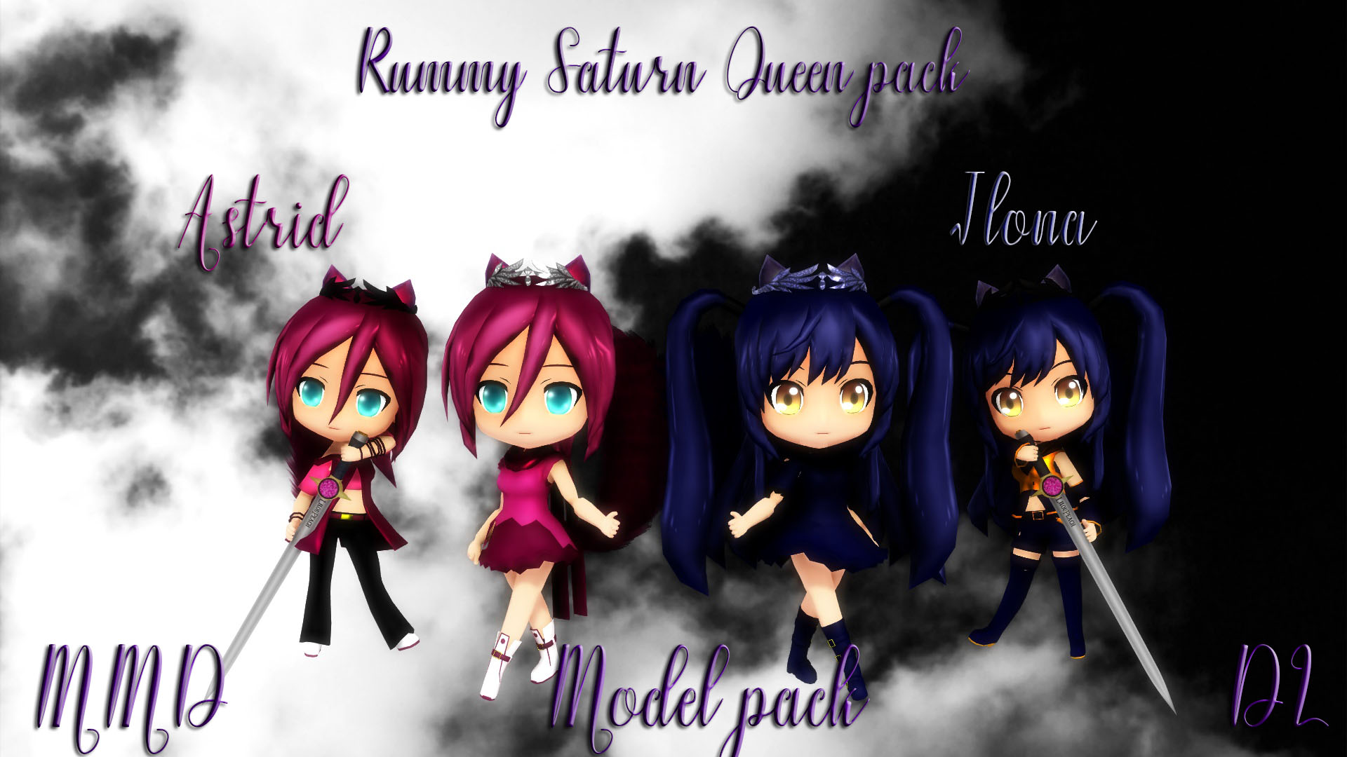 MMD Rummy Saturn Queen pack DL by liloupeach on DeviantArt