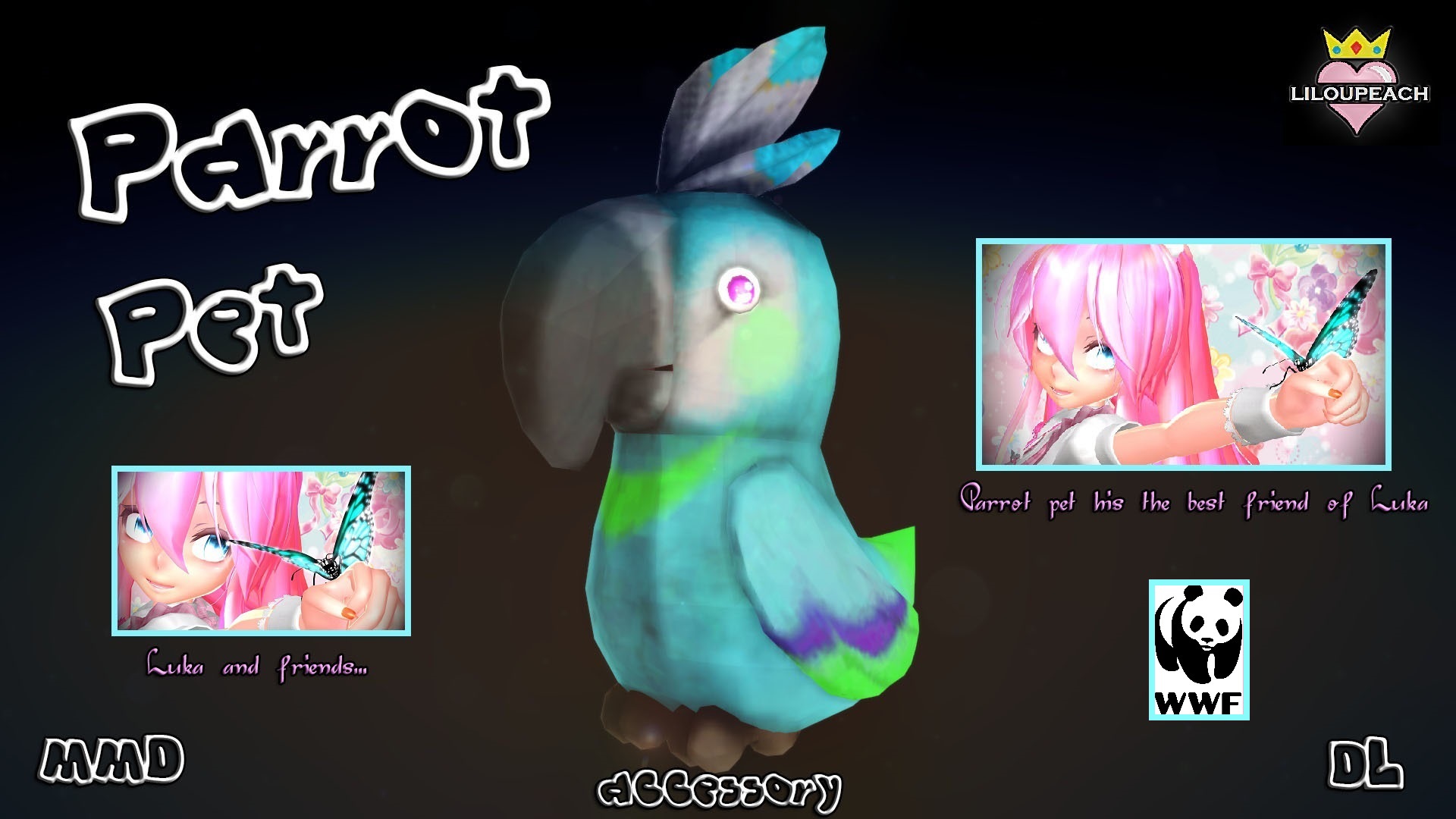 Parrot Pet MMD DL by liloupeach on DeviantArt
