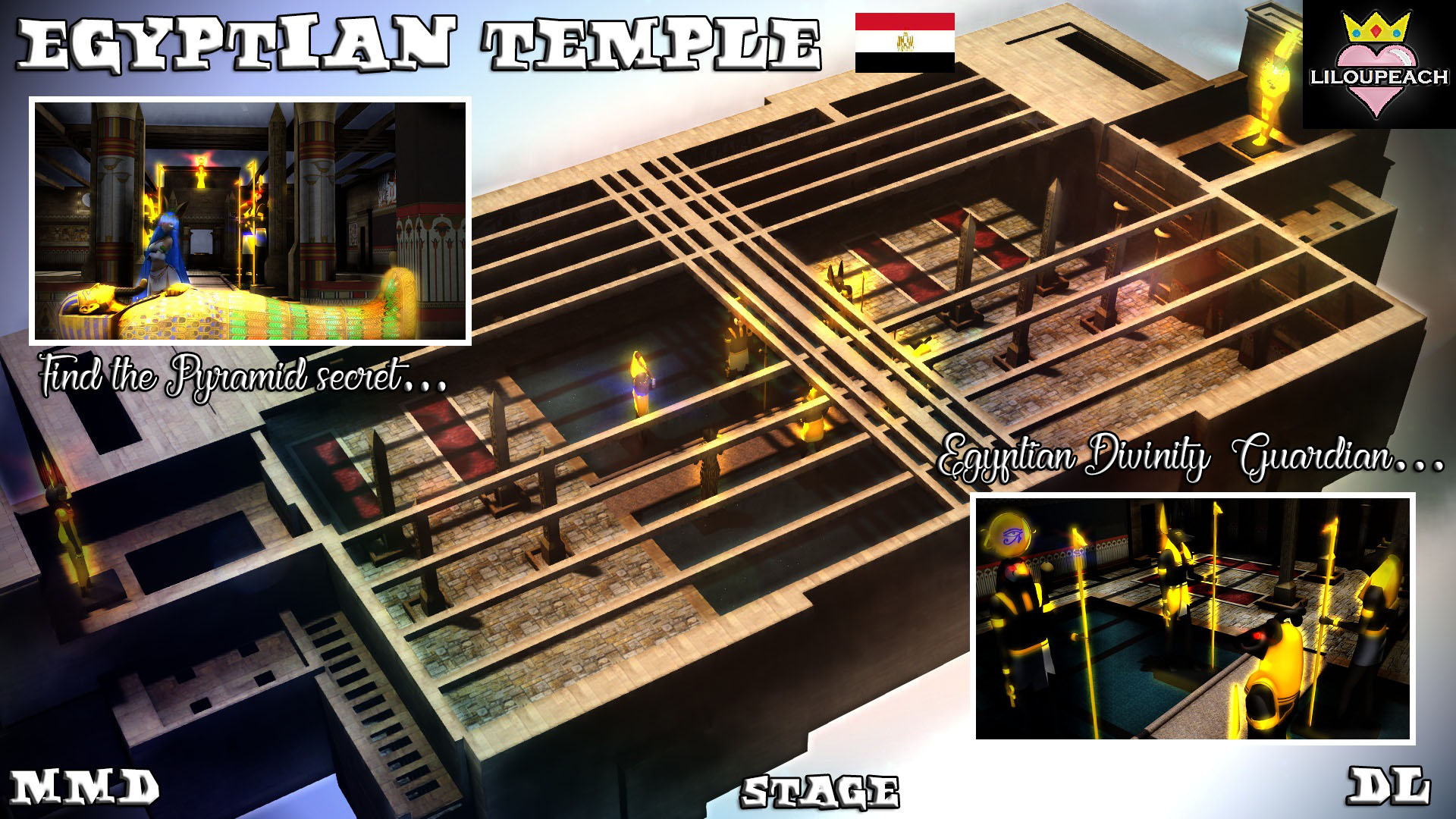 Egyptian temple Stage MMD DL by liloupeach on DeviantArt