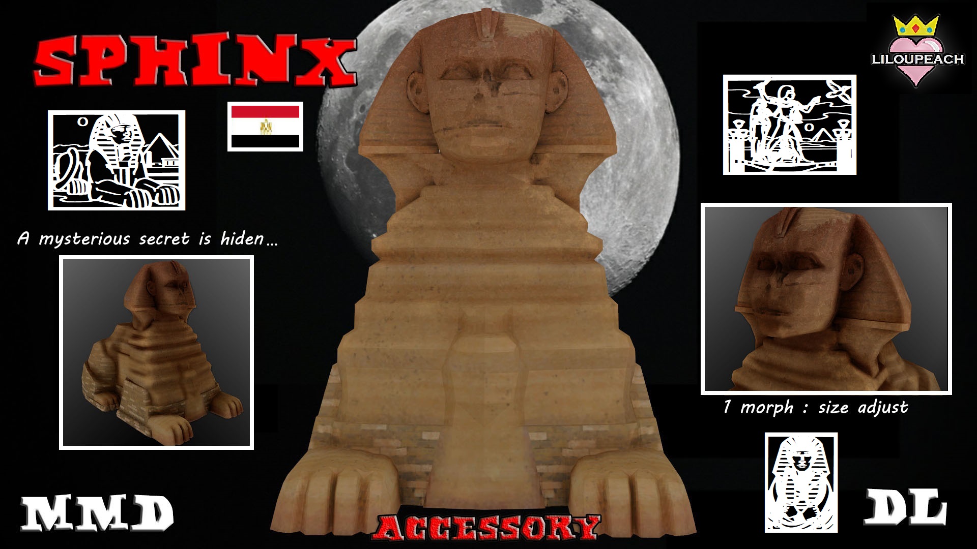 Sphinx MMD DL by liloupeach on DeviantArt