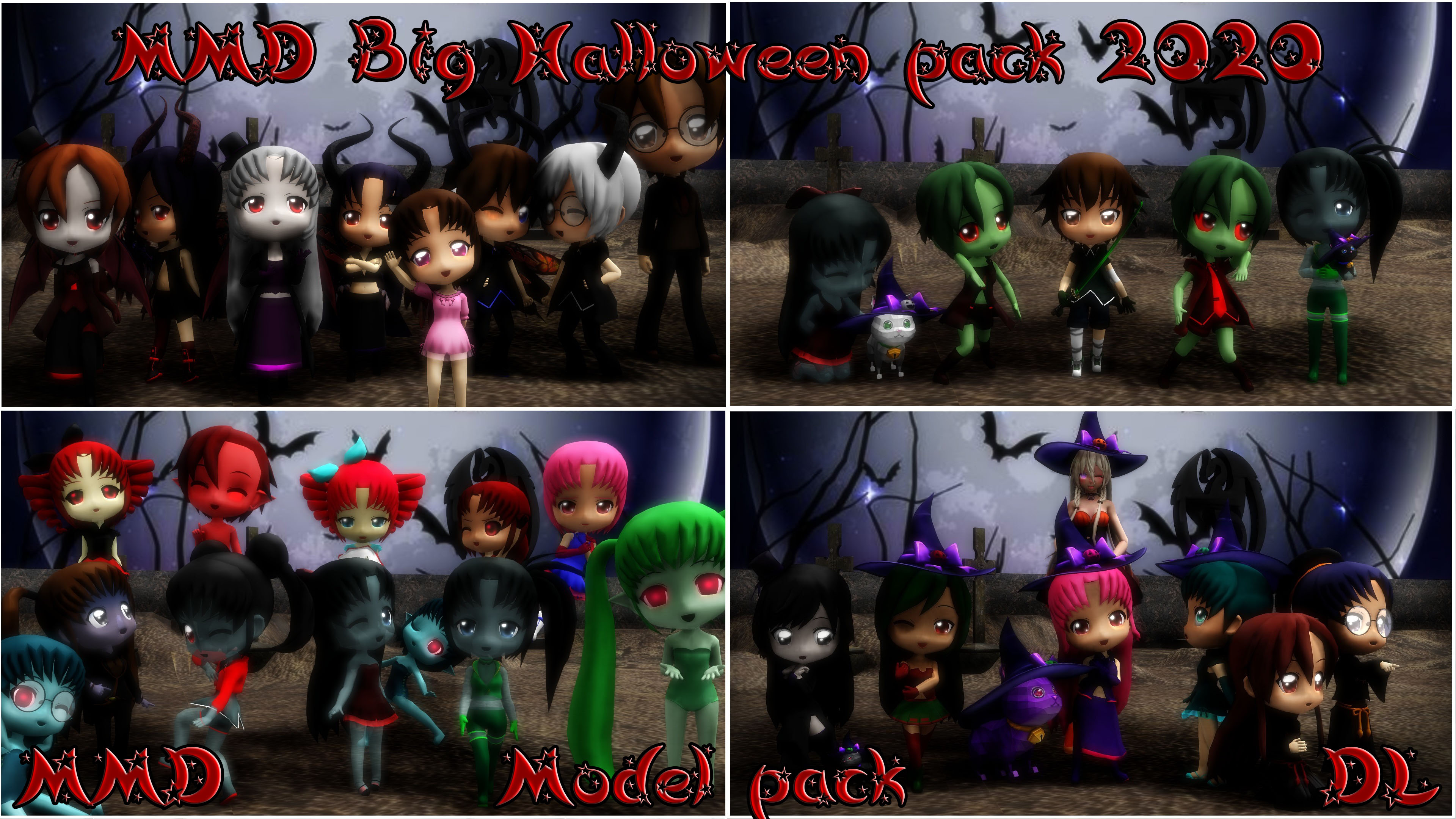 MMD Big Halloween pack 2020 DL by liloupeach on DeviantArt