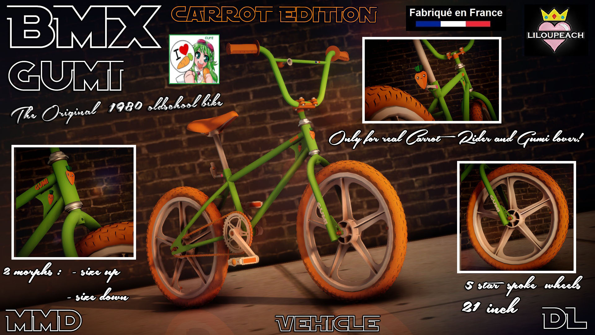 BMX Gumi Carrot Edition MMD DL by liloupeach on DeviantArt