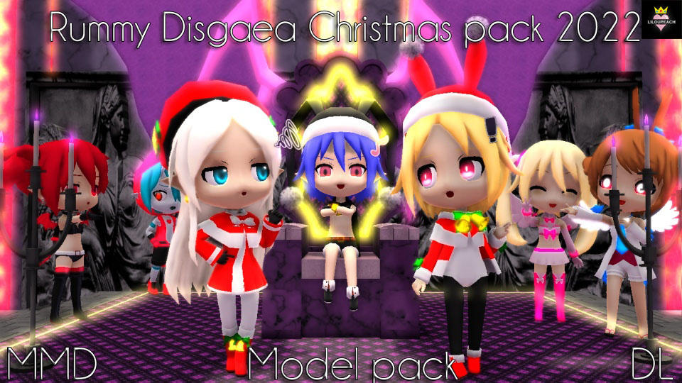 MMD Rummy Disgaea Christmas pack 2022 DL by liloupeach on DeviantArt