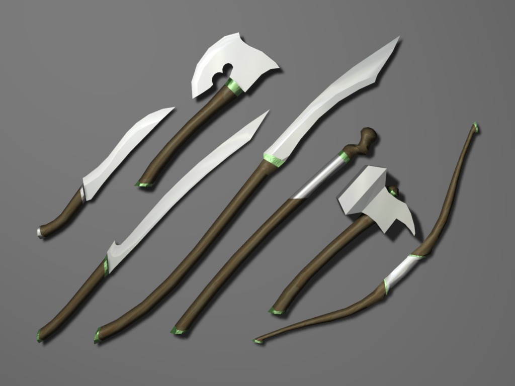 Elven Weapon Set by pfunked on DeviantArt