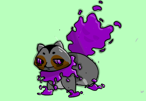 the raccon ghost fakemon by theavatarofhell on DeviantArt