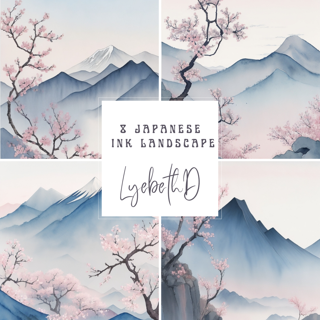 Japanese Ink Landscape by LyebethD on DeviantArt