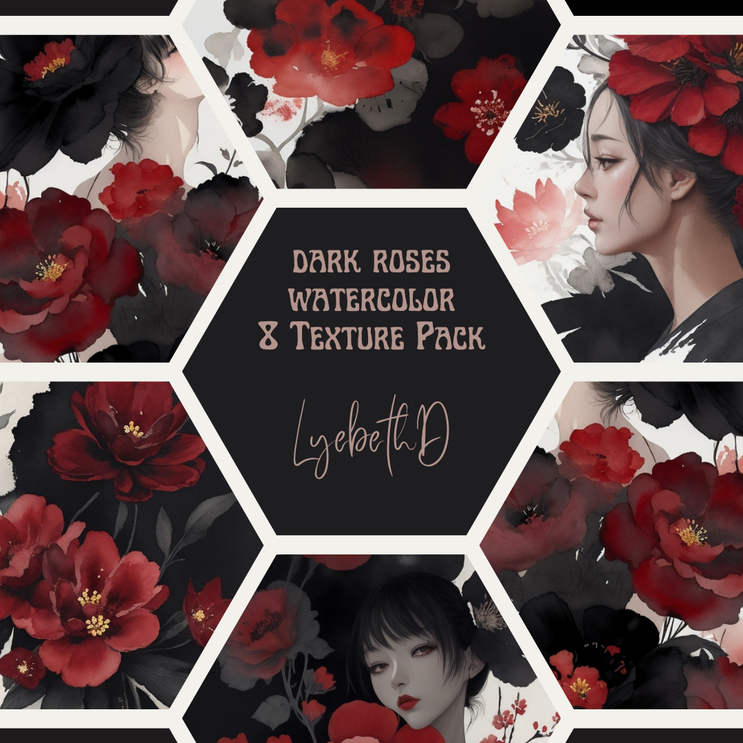 Dark Roses Watercolor [Texture Pack] by LyebethD on DeviantArt
