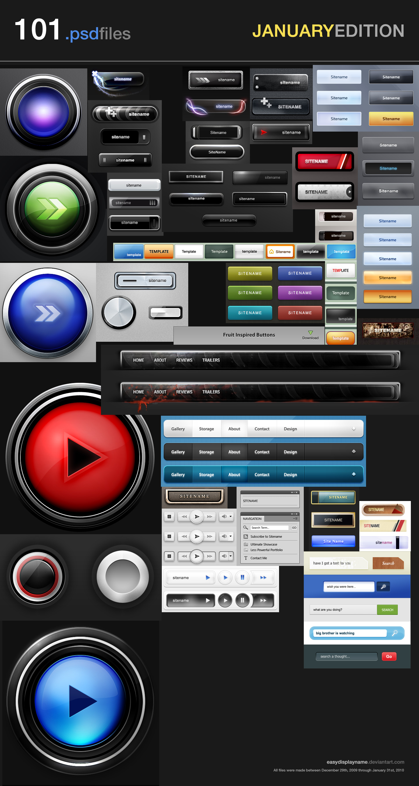 Coleccion de botones en psd. by PentaKill on DeviantArt