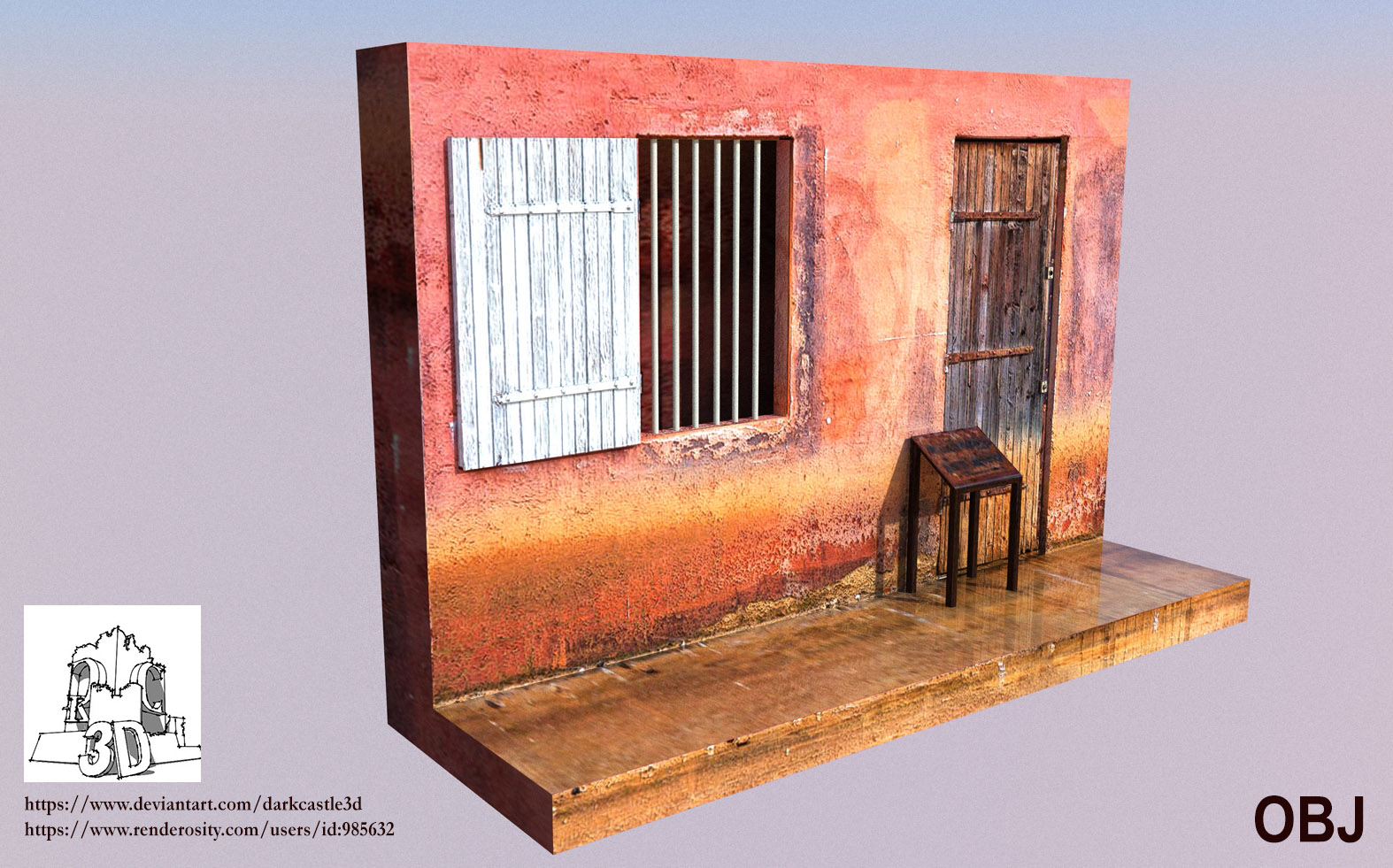 Ochre House Free OBJ by DarkCastle3D on DeviantArt