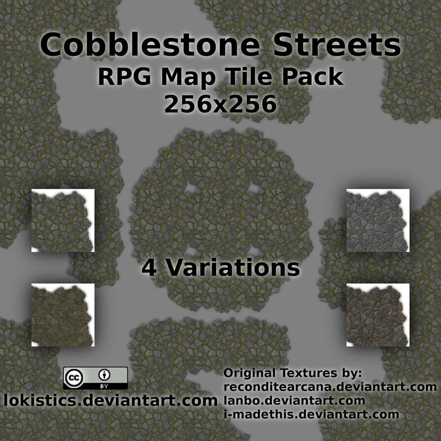 Cobblestone Streets - Free RPG Map Tile Pack by Lokistics on DeviantArt