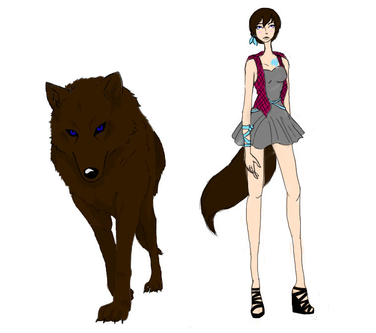 Naomi Tsukiko + Wolf Form (Fairy Tail OC) by HowlForLife on DeviantArt