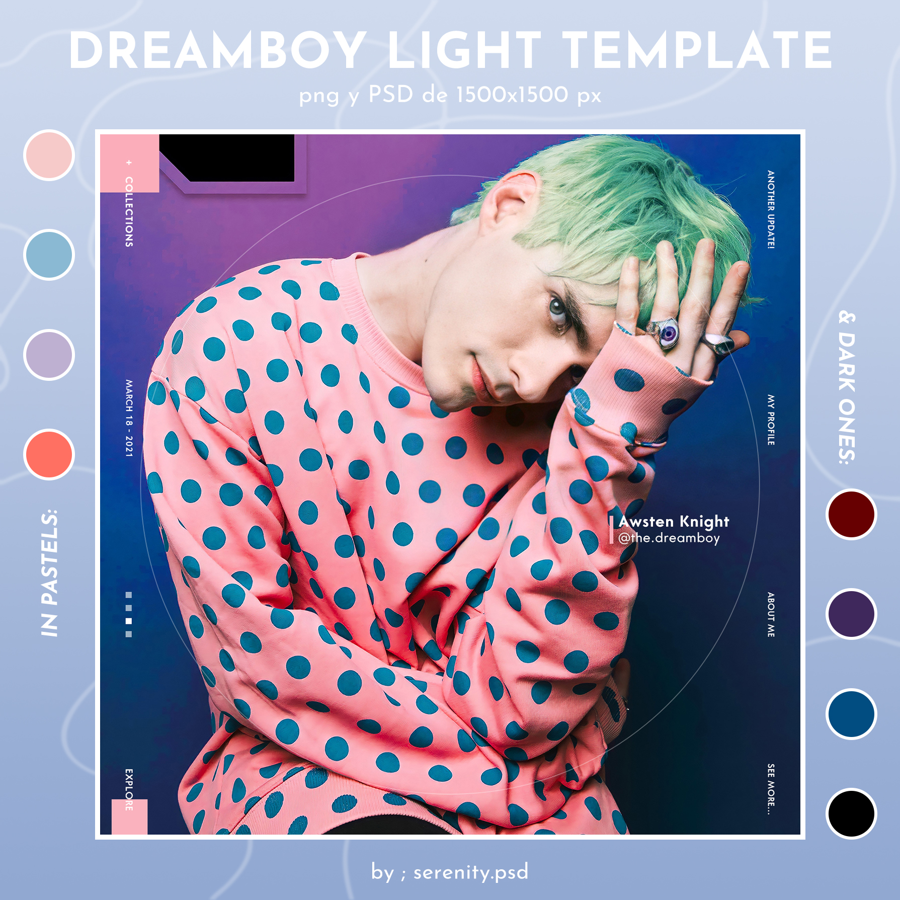Dreamboy Profile Template - Light Mode by SheLookedSoCool on DeviantArt
