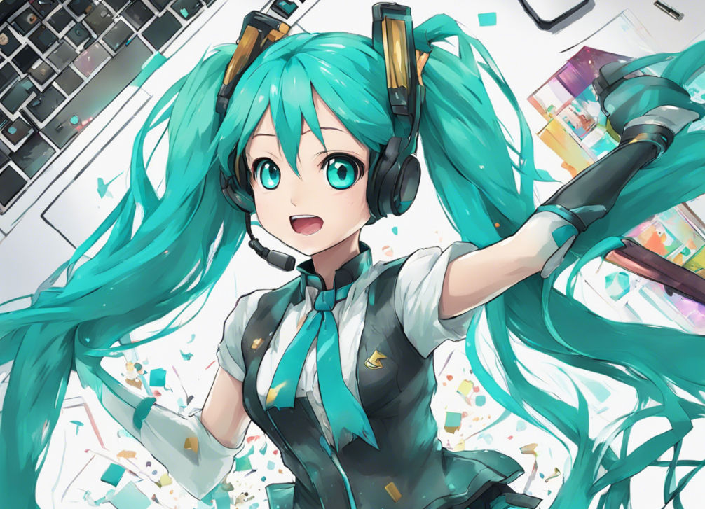Hatsune Miku drinking bubble tea by Crowia on DeviantArt