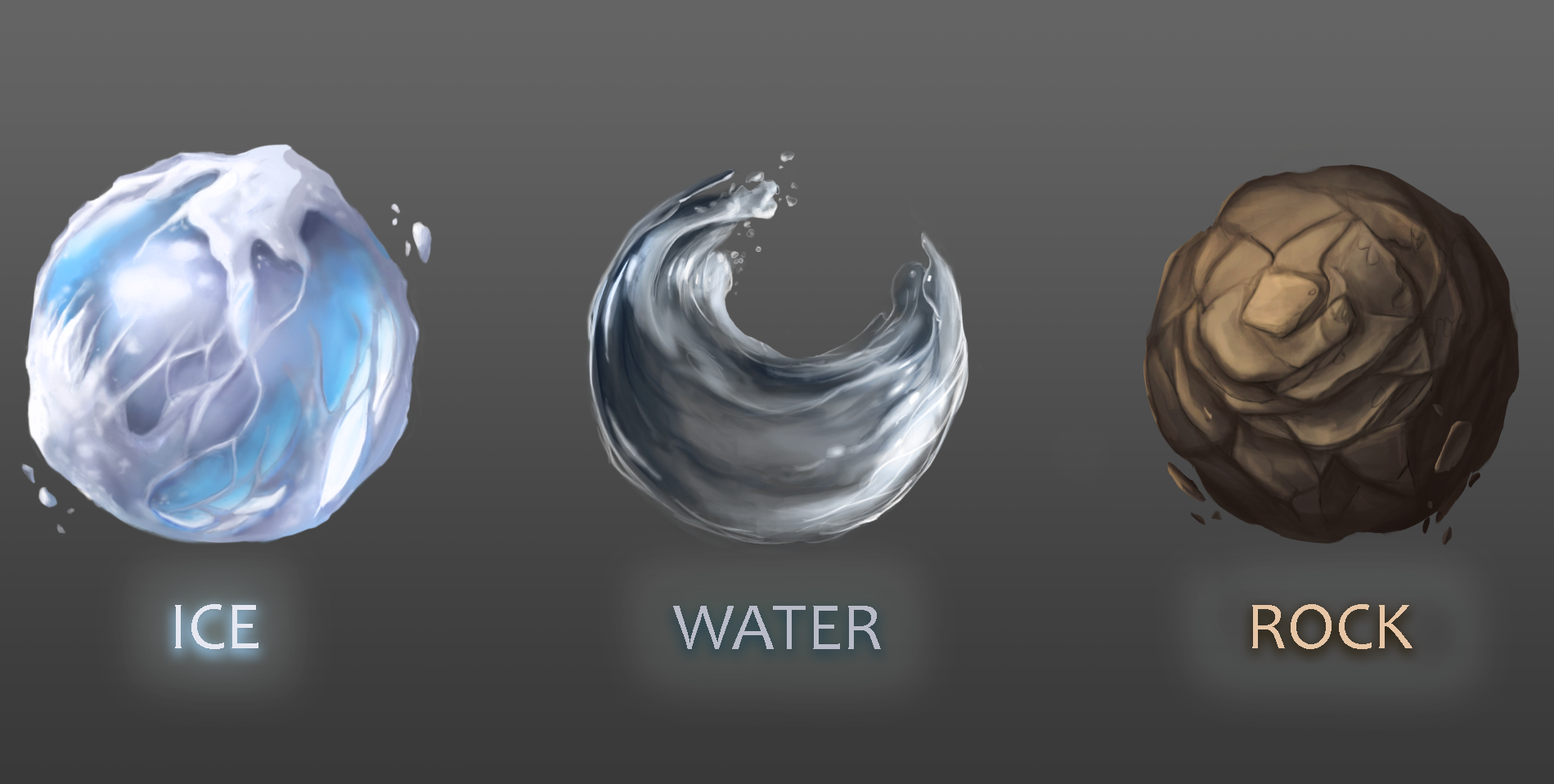 Materials Study - Ice, Water and Rock by LukeFitzsimons on DeviantArt