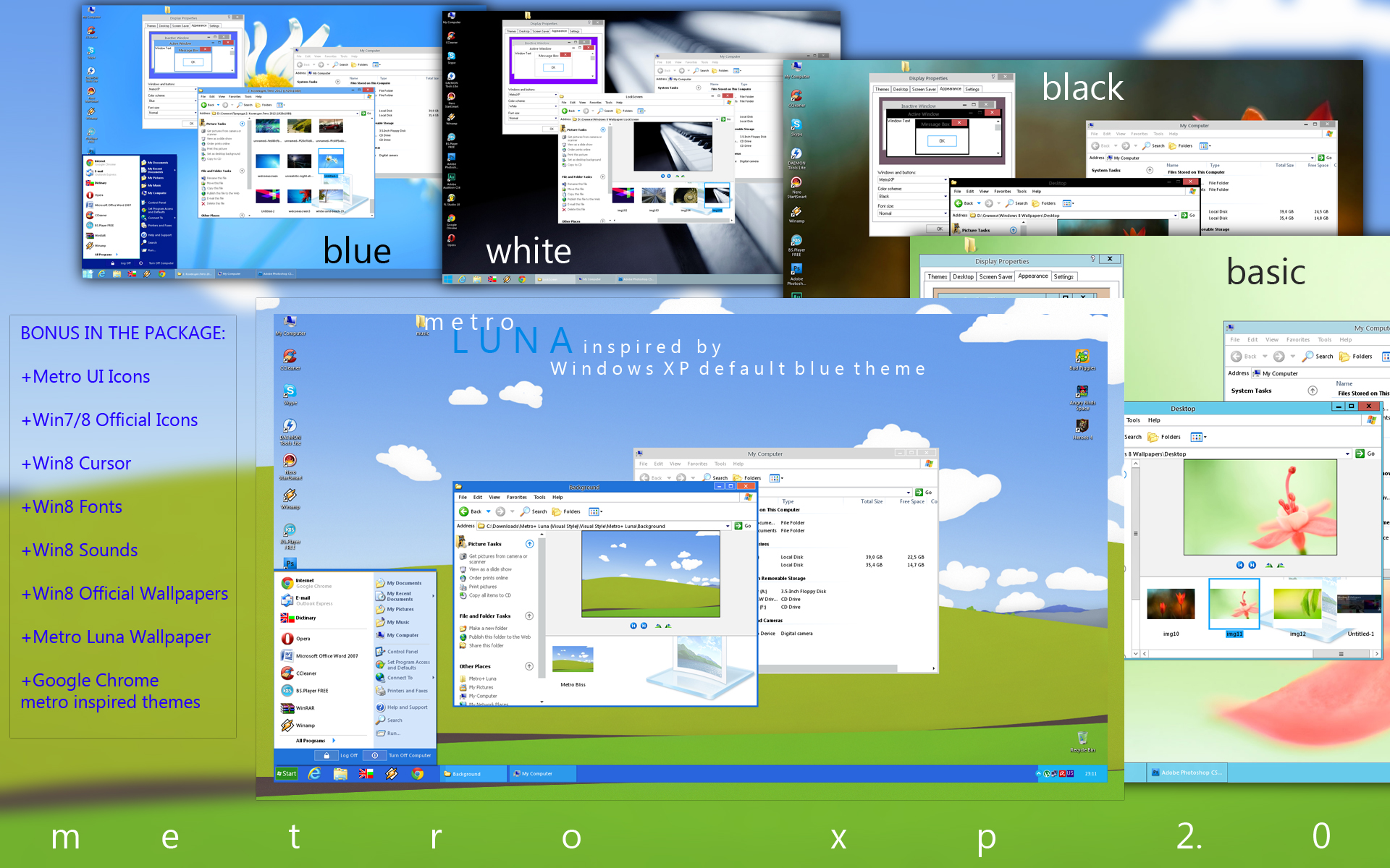 MetroXP v2.0 Final (Windows 8 Visual Style for XP) by UnderwaterSun on ...