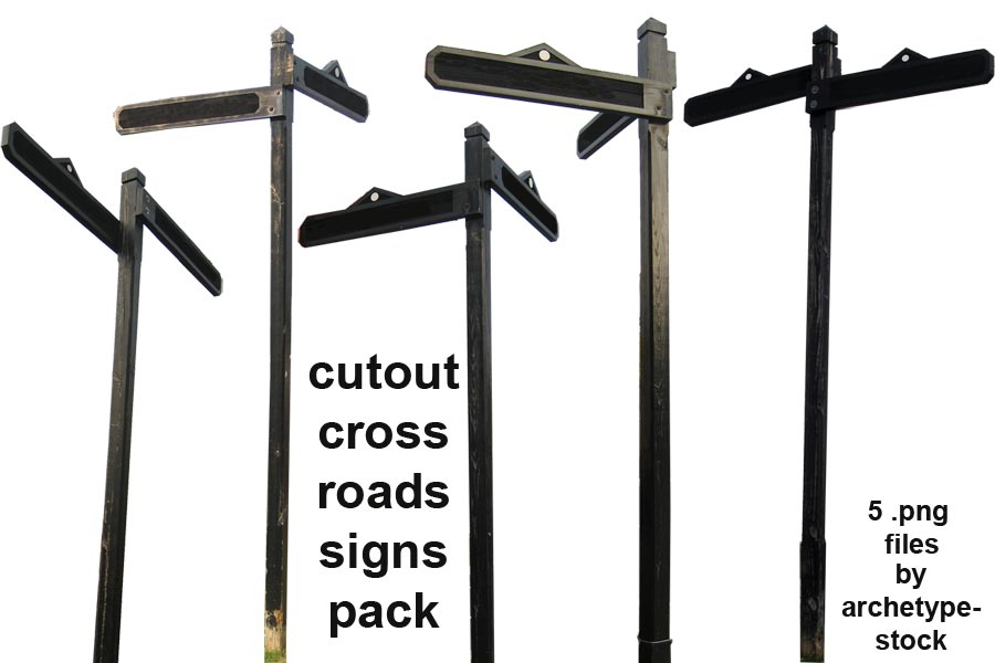 Cutout Crossroads Signs Pack by archetype-stock on DeviantArt