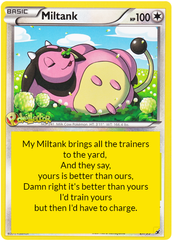 Miltank brings the Trainers by Dominique-Lefalle on DeviantArt