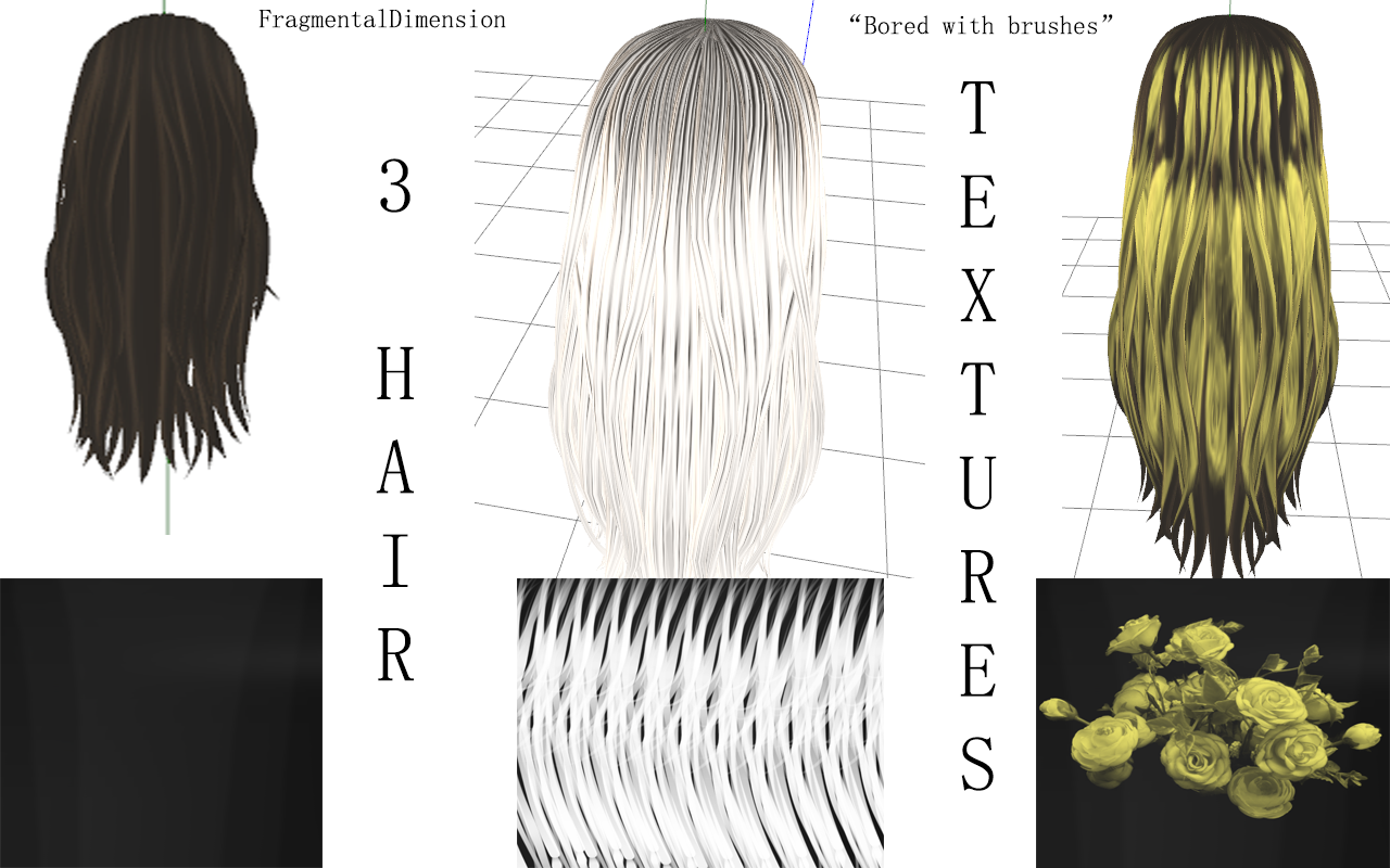 3 Hair textures [READ DESCRIPTION] by FragmentalDimension on DeviantArt
