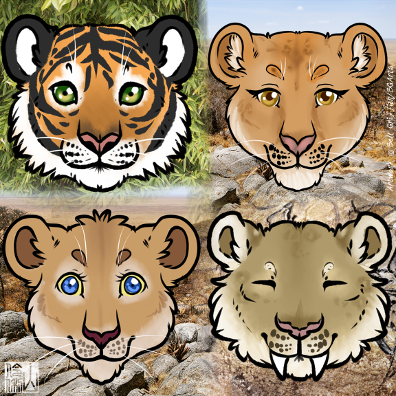 F2U Feline Headshot Lines by BGArts on DeviantArt