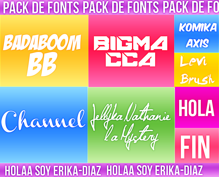 +Pack De Fonts by Erika-Diaz on DeviantArt