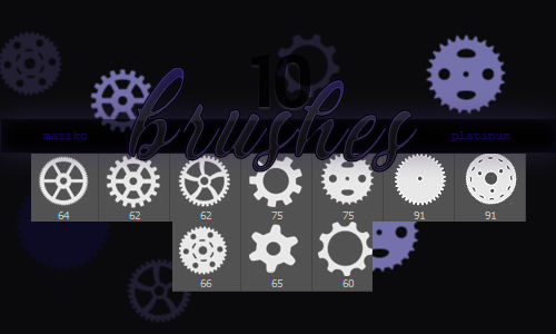 10 Gears Brushes set by MarikoPt on DeviantArt