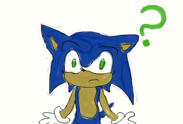 Confused Sonic by Tsunitizu on DeviantArt