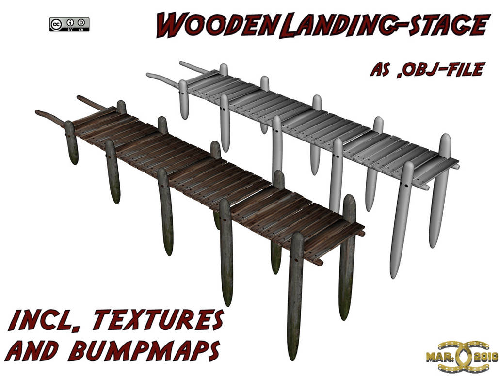 Wooden Landingstage, .obj-file by ancestorsrelic on DeviantArt