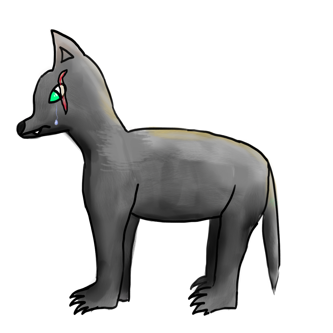 Battle Scarred Wolf by GenjiWolfy on DeviantArt