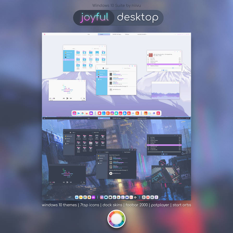 Joyful Desktop - Windows 10 Theme by niivu on DeviantArt