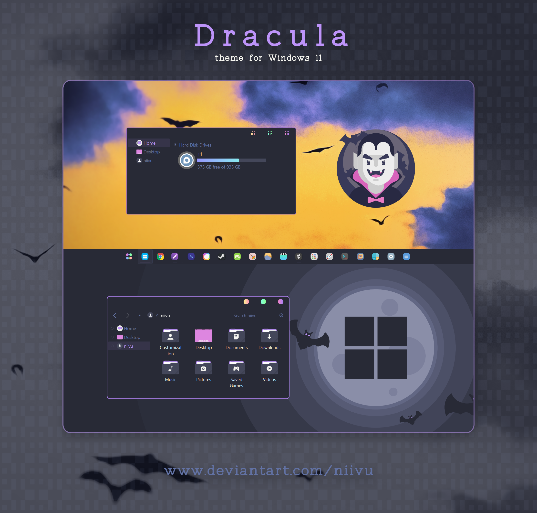 Dracula for Windows 11 by niivu on DeviantArt