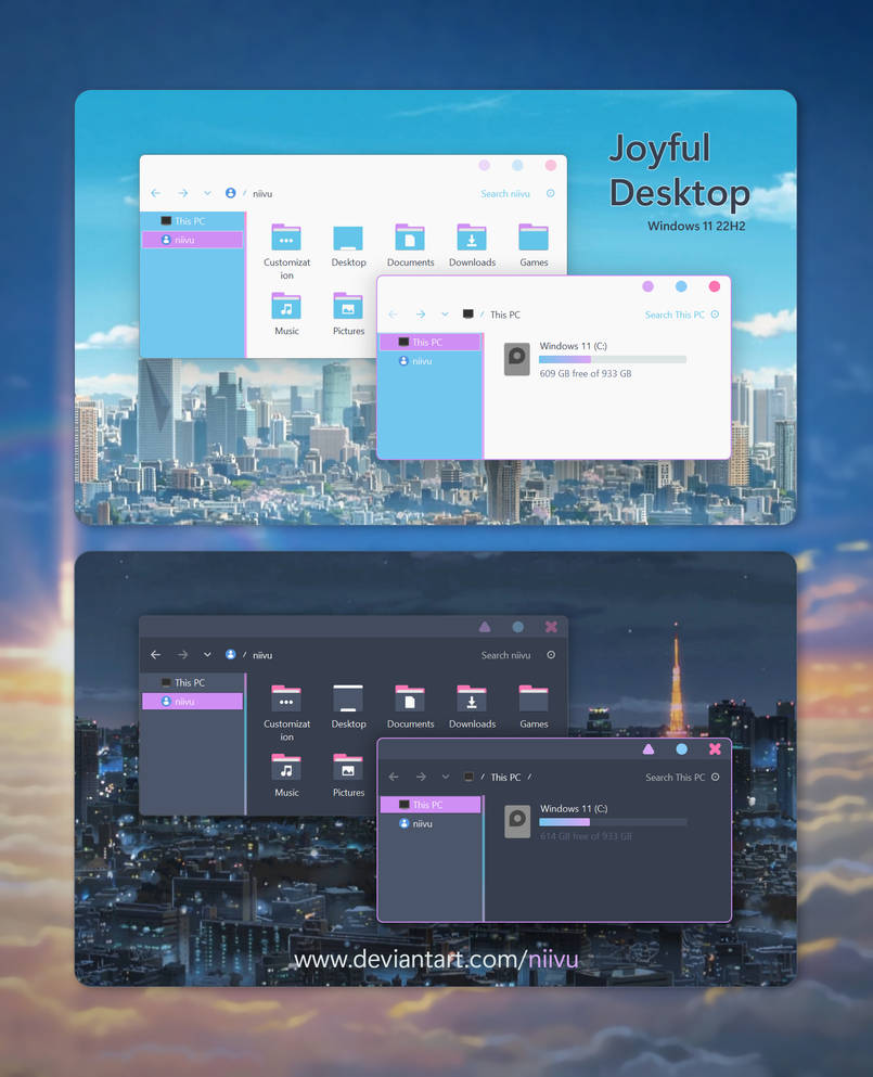 Joyful Desktop for Windows 11 by niivu on DeviantArt