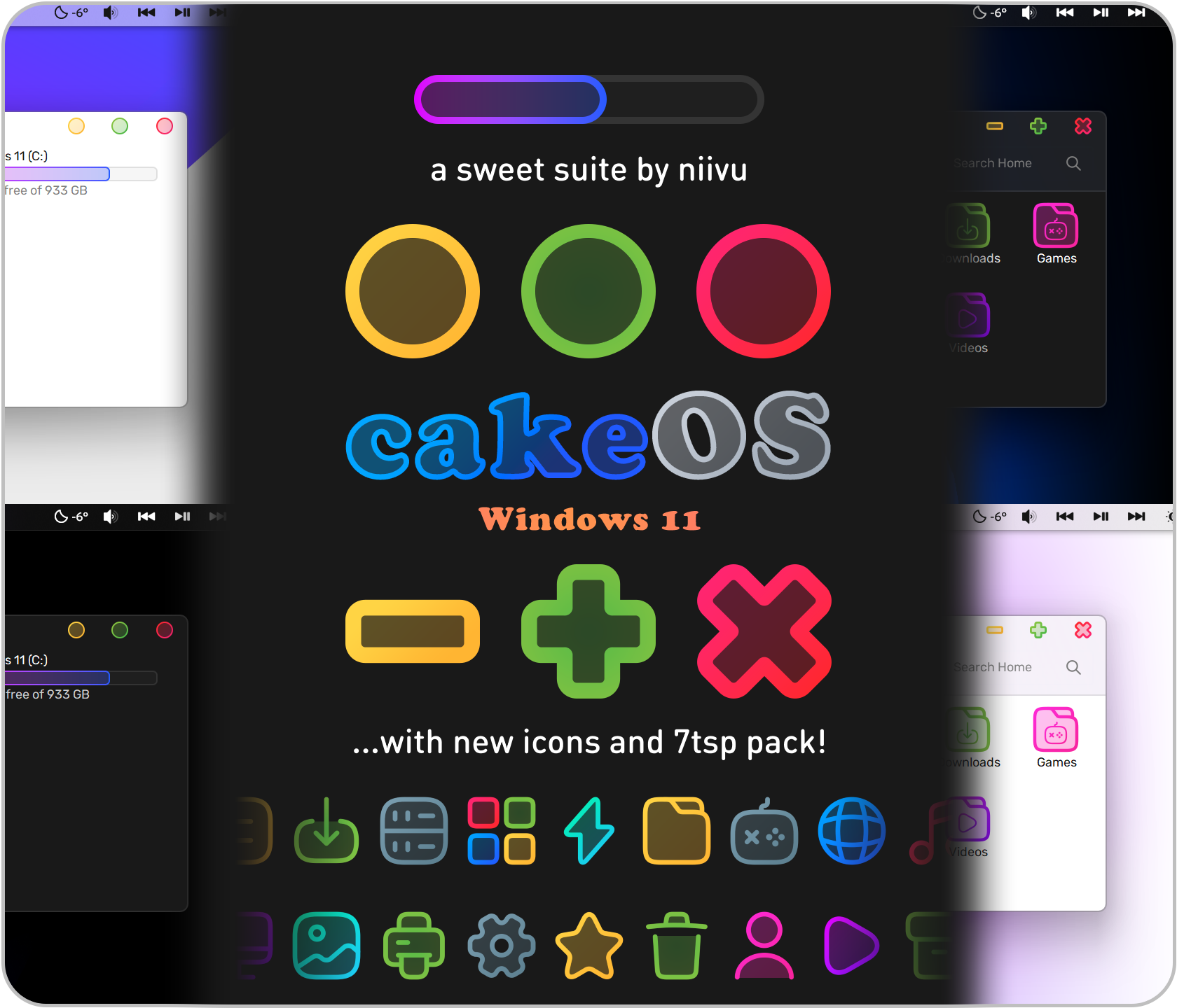 cakeOS 2.0 for Windows 11 by niivu on DeviantArt