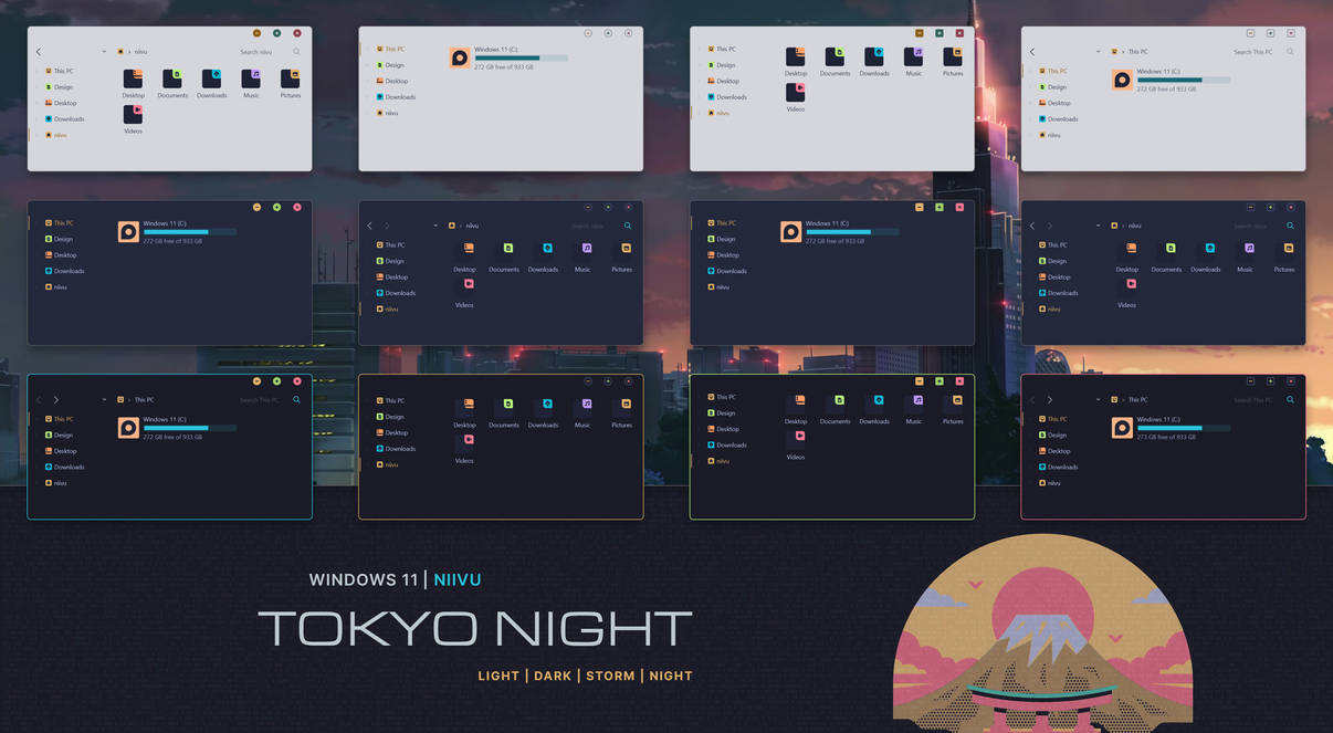 Tokyo Night for Windows 11 by niivu on DeviantArt
