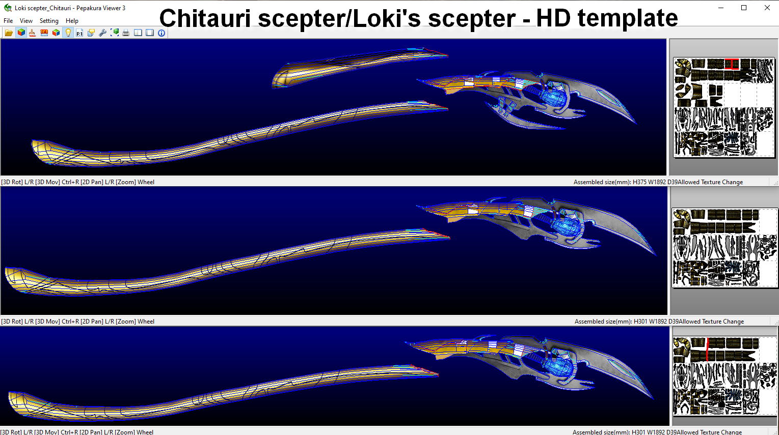 Chitauri scepter / Loki scepter HD template by MorellSunweaver on ...