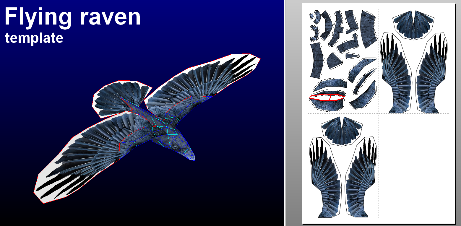 Flying Raven template by MorellSunweaver on DeviantArt