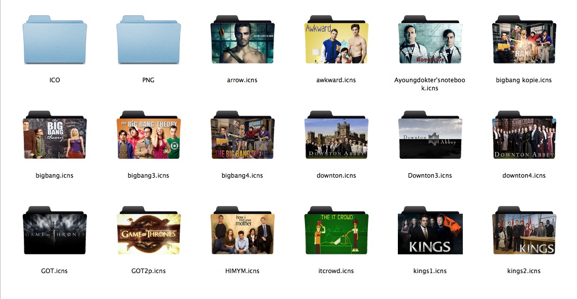 TV show folders by NonStopSarah on DeviantArt