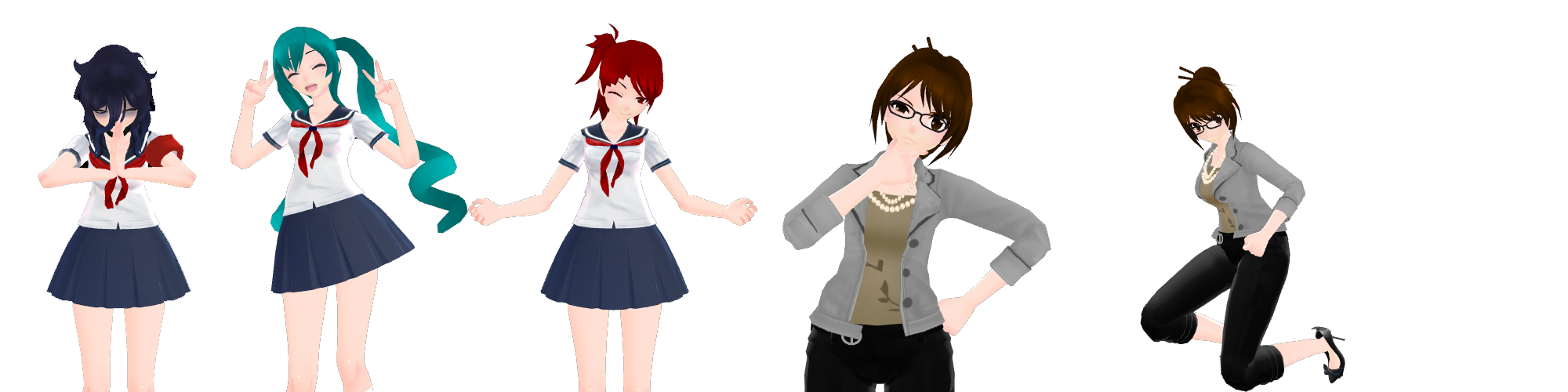 yandere SIM poses pack by Bindi-the-skunk on DeviantArt