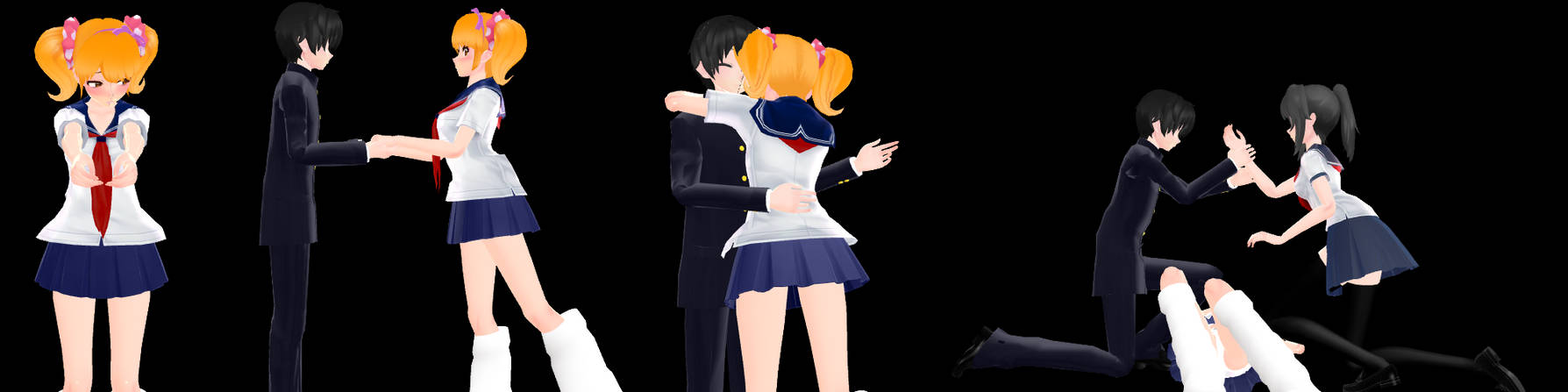 Yandere Sim Promo Poses By Bindi The Skunk On Deviantart