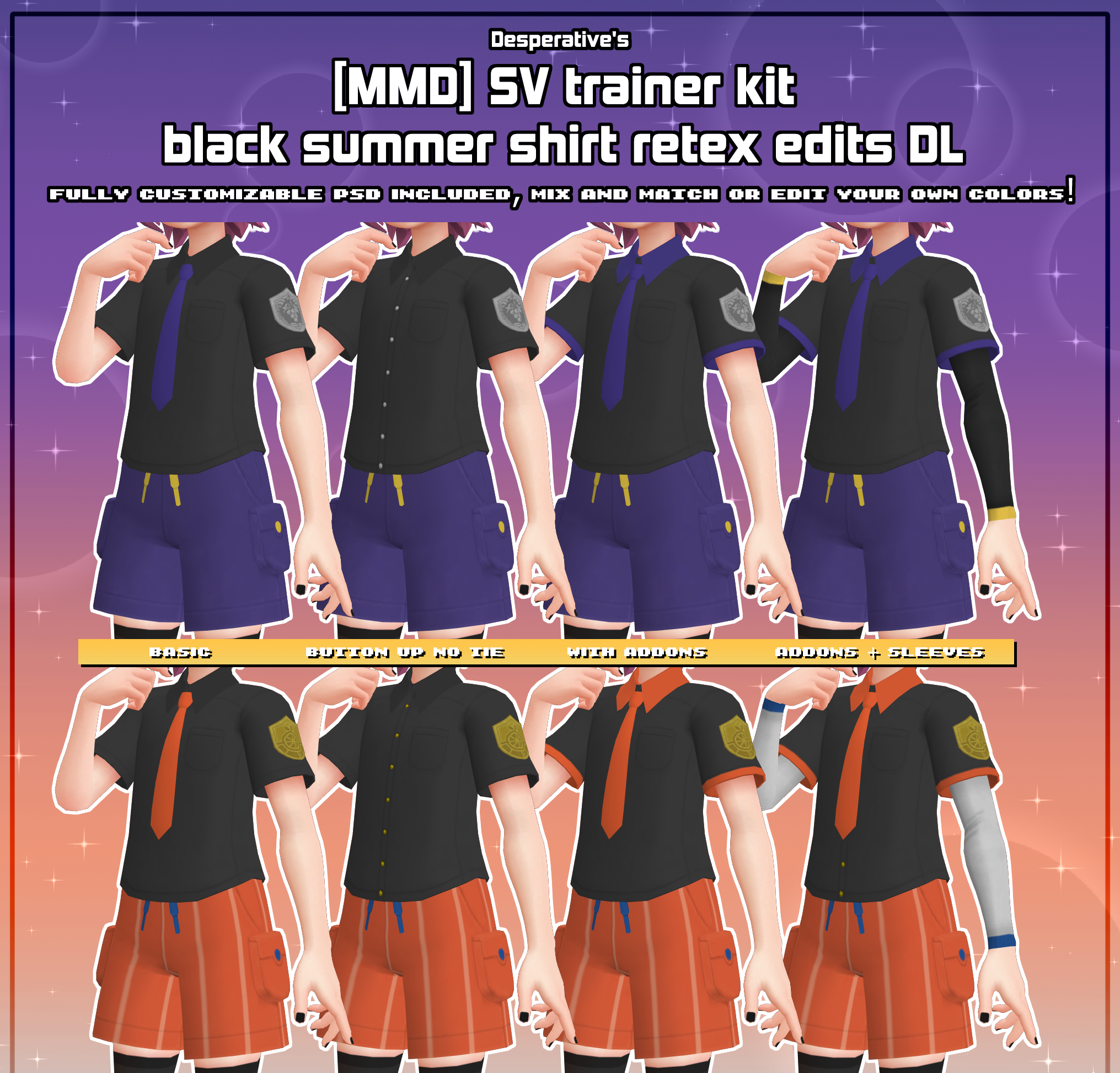 [MMD SV Trainer Kit] Summer Shirt Black edit DL by hoodsu on DeviantArt