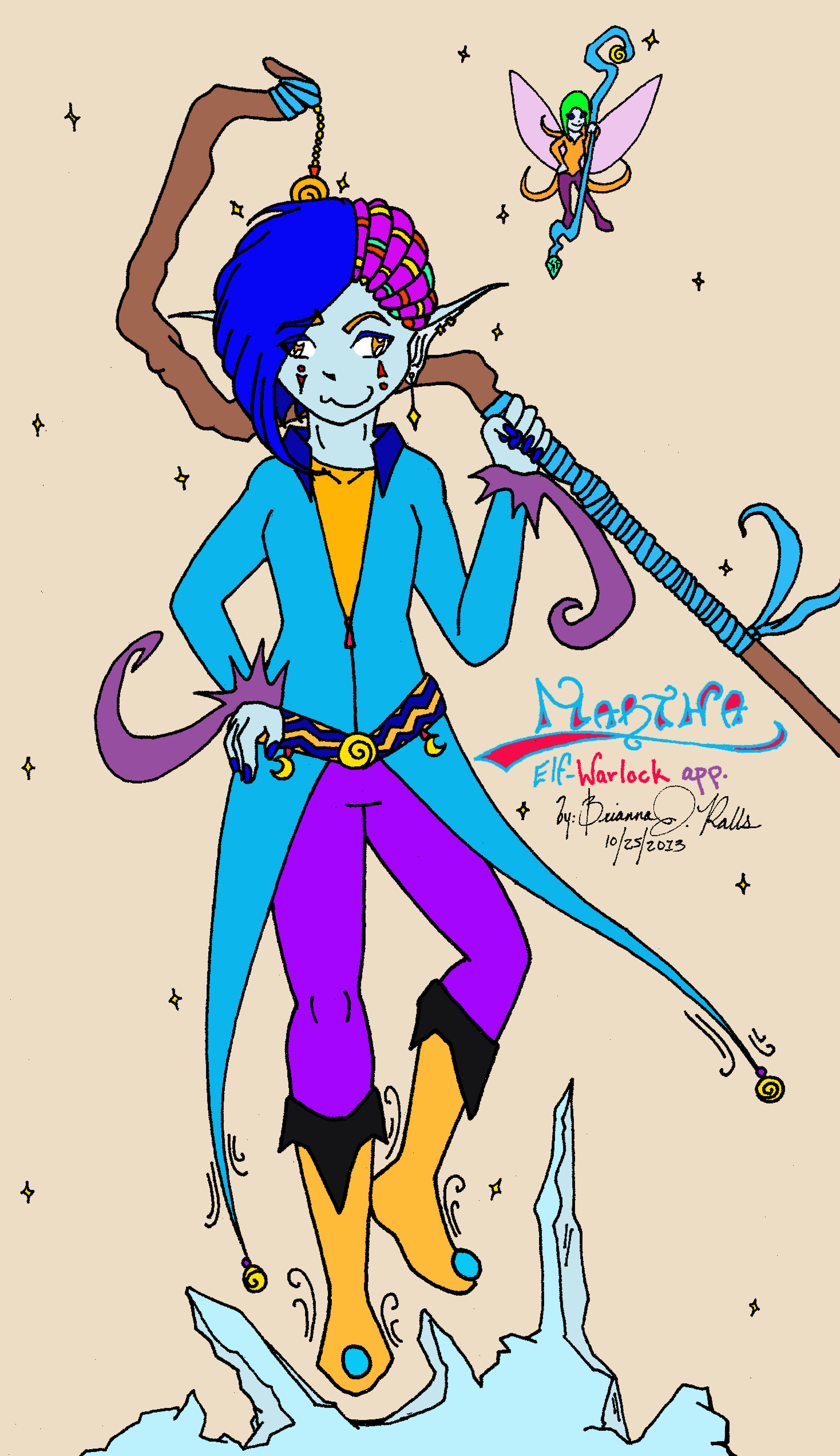 Martha - Elf Warlock Apprentice OC by KnightmareFantom on DeviantArt