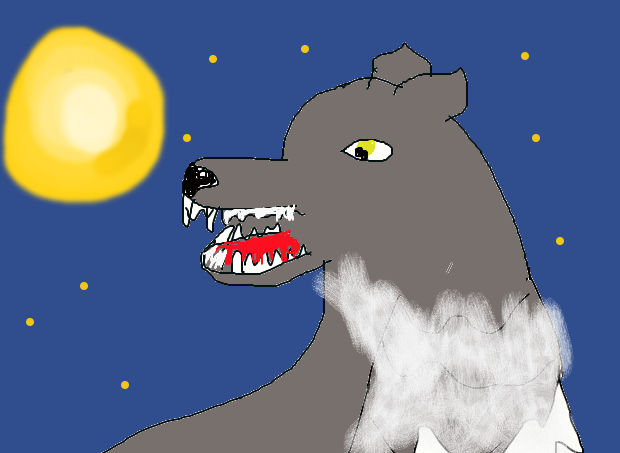 Angry wolf under moon by TheRealMarcoBott on DeviantArt