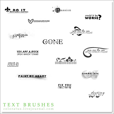 Text Brushes by n0stalgic on DeviantArt