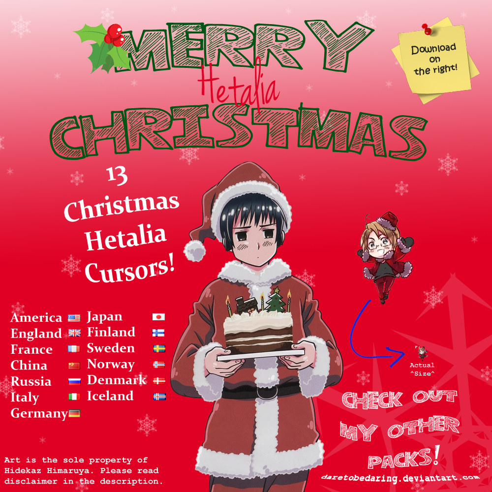 APH 13 Free Christmas Hetalia Cursors by DareToBeDaring on DeviantArt