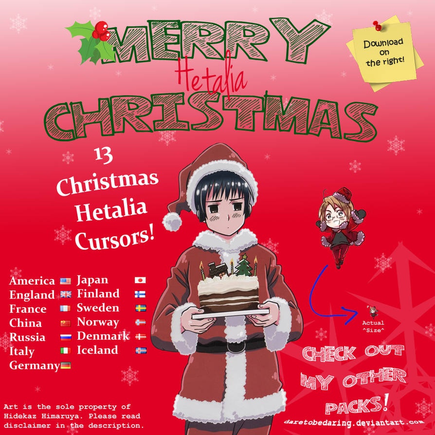 APH 13 Free Christmas Hetalia Cursors by DareToBeDaring on DeviantArt